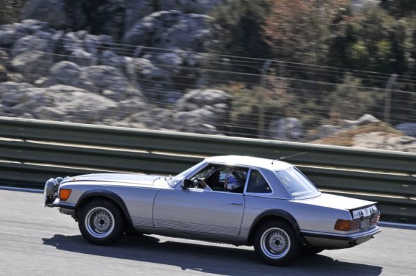 The Mercedes R107 Rally car